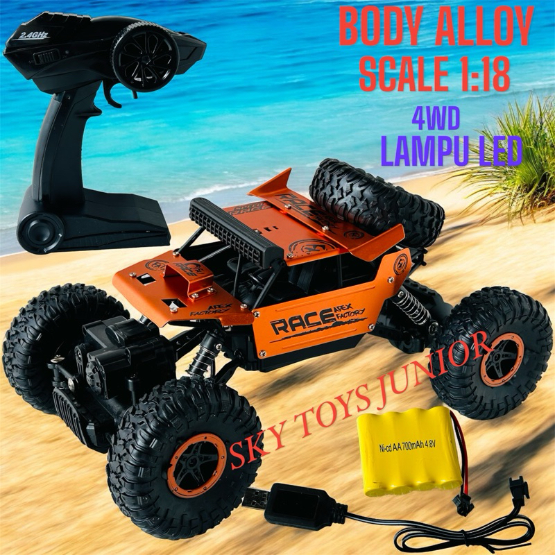 Jual MOBIL RC SCALE 1:18 BODY ALLOY 4WD MAINAN ANAK MOBIL REMOTE RACE APEX FACTORY MONSTER TRUCK ...