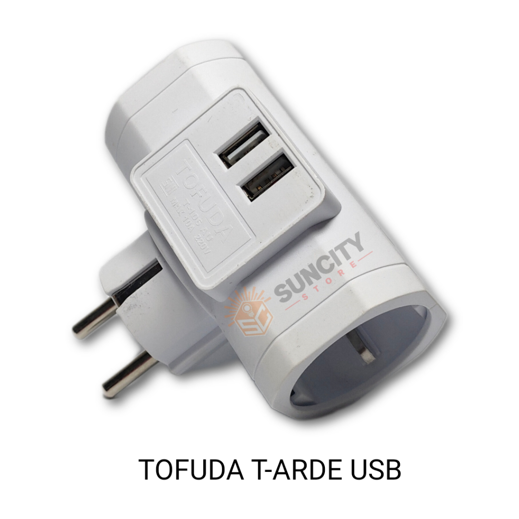 Jual TOFUDA Steker T Arde With USB Port | Shopee Indonesia