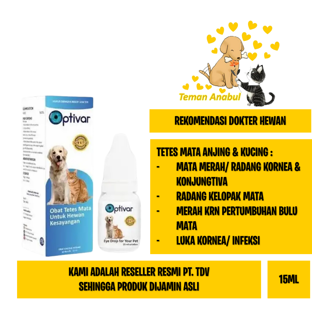 Jual Optivar obat tetes mata aman bagi anjing kucing (15ml) | Shopee ...