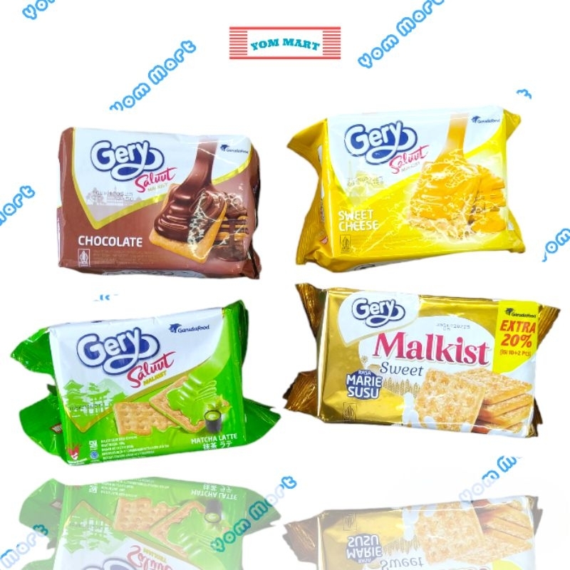 Jual GERY SALUUT MALKIS CHOCO, MATCHA, SWEET CHEESE DAN MARIE SUSU 100G ...