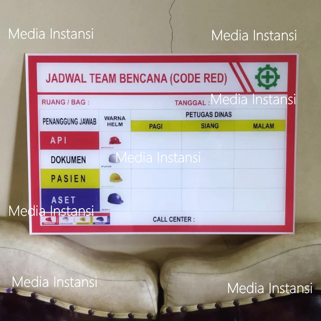 Jual (Produk Custom-Pre Order) Akrilik Code Red Jadwal Tim Bencana ...