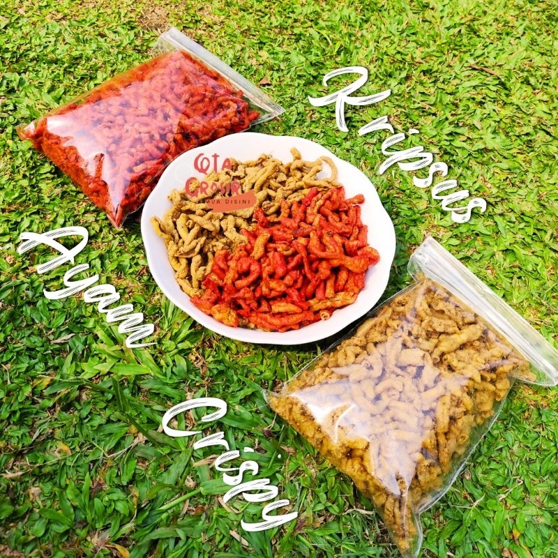 Jual CEMILAN PEDAS KERIPIK USUS AYAM CRISPY PEDAS DAUN JERUK 500GR ...