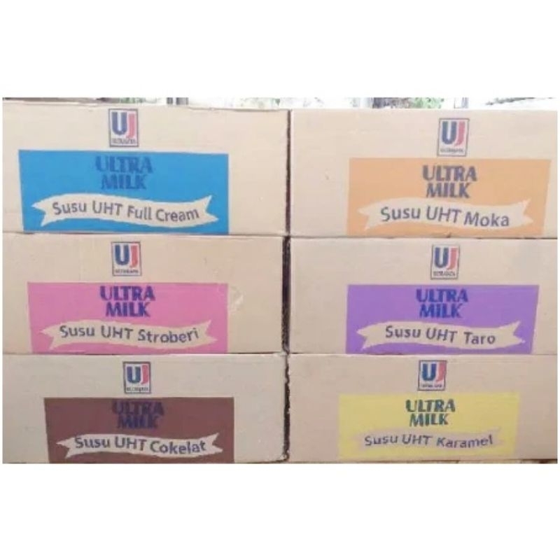 Jual [1 karton isi 24×200ml] Ultra milk susu UHT susu segar sapi ...