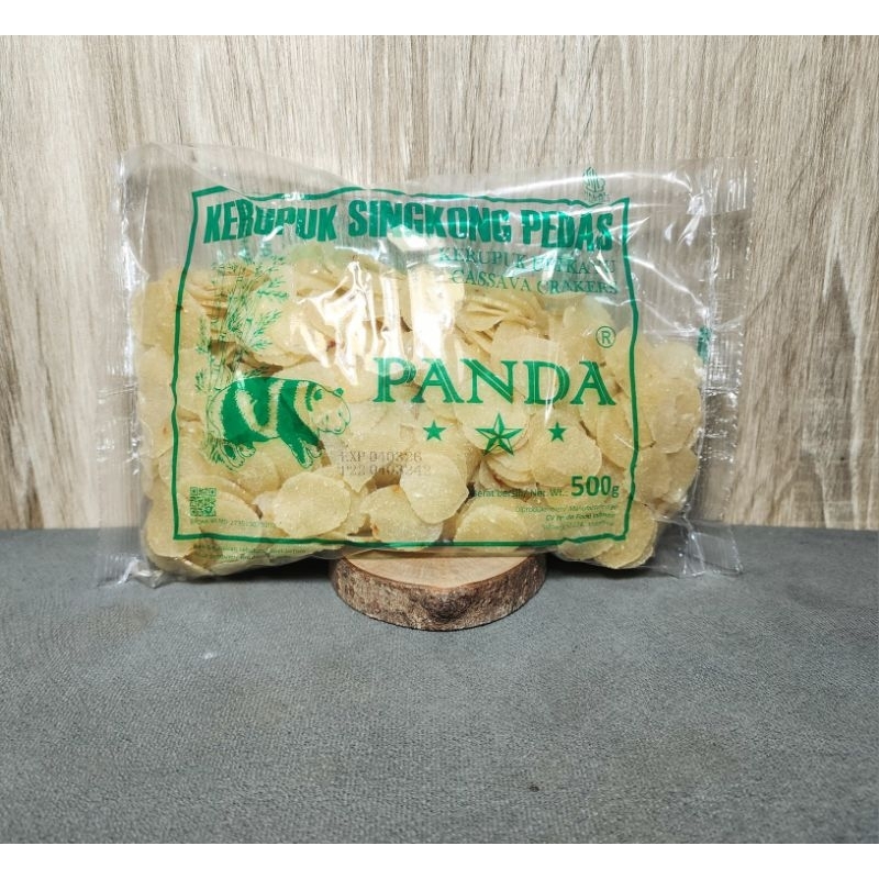 Jual Kerupuk / Ceriping Mentah Singkong Pedas Cap Panda Kemasan 500gr ...