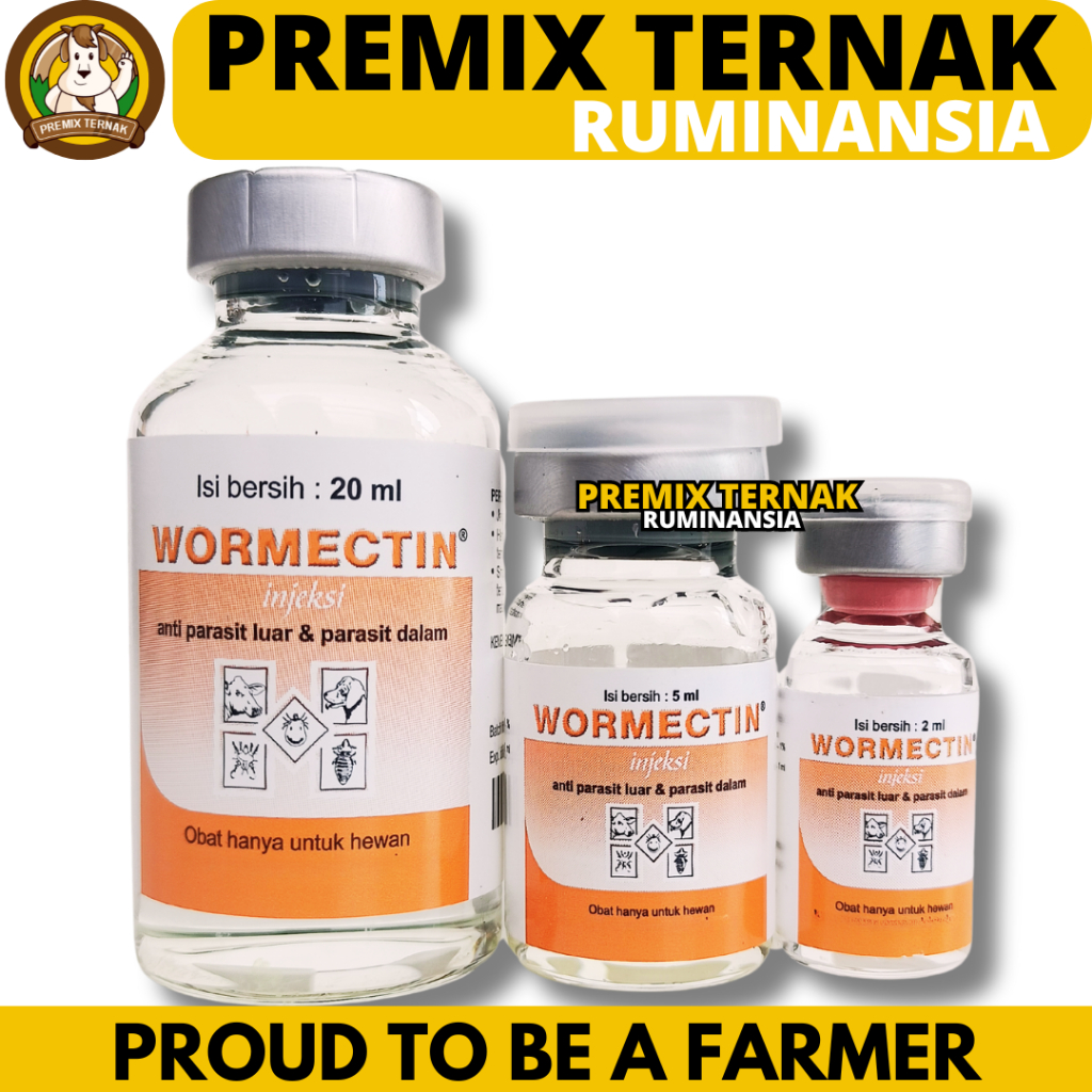 Jual WORMECTIN 2ml 5ml 20ml - Anti parasit luar & dalam - Obat Scabies ...
