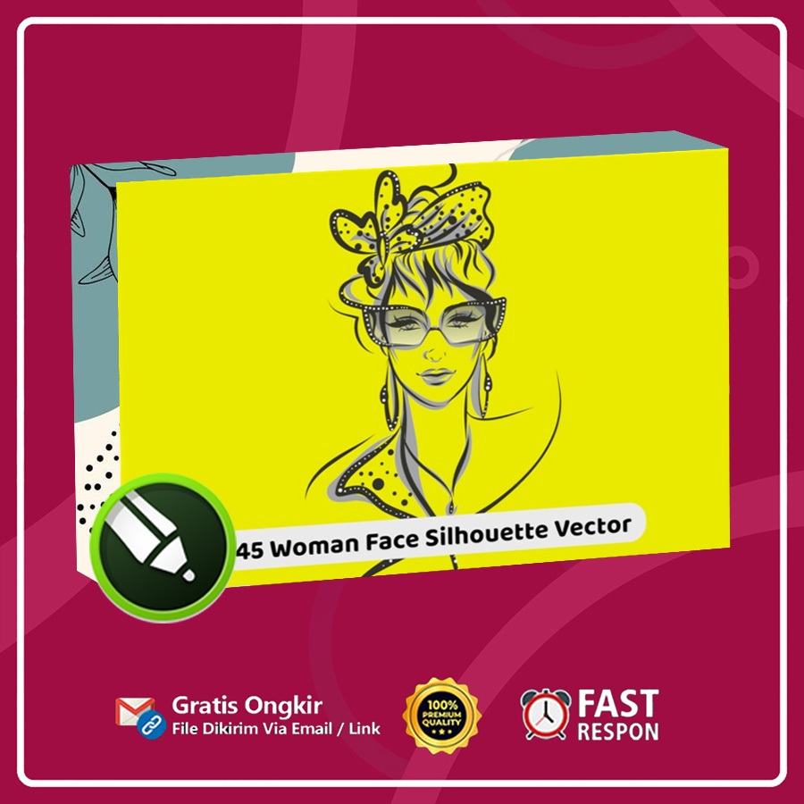 Jual 45 Woman Face Silhouette Vector Coreldraw | Shopee Indonesia