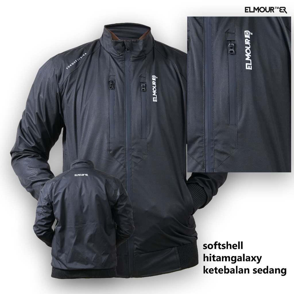 Jual Elmour Jaket Motor Windproof Torque Series Softshell Tahan Air Dan ...