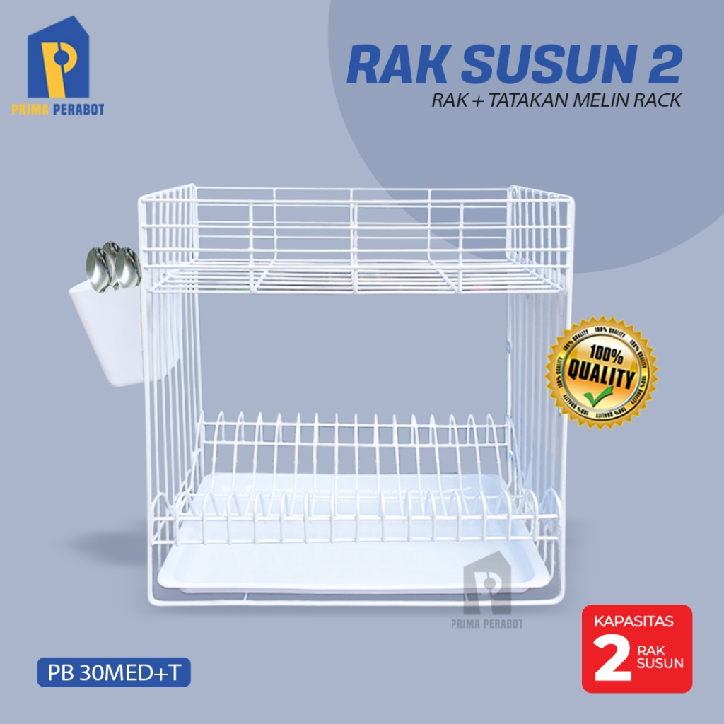 Jual Rak Piring Besi plus Tatakan Susun 2 Modelline Melin Rack PB30MED ...
