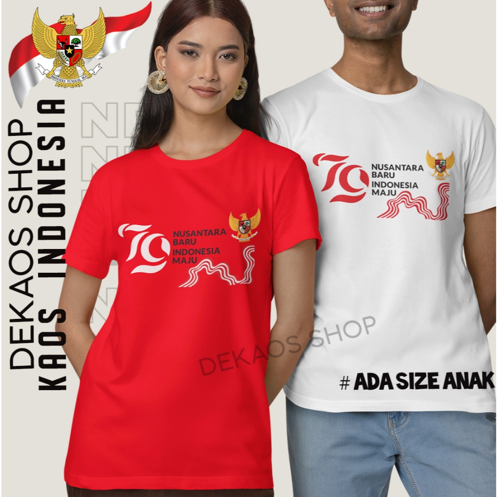 Jual BAJU MERAH PUTIH AGUSTUSAN 79 TAHUN INDONESIA / KAOS 17 AGUSTUS ...