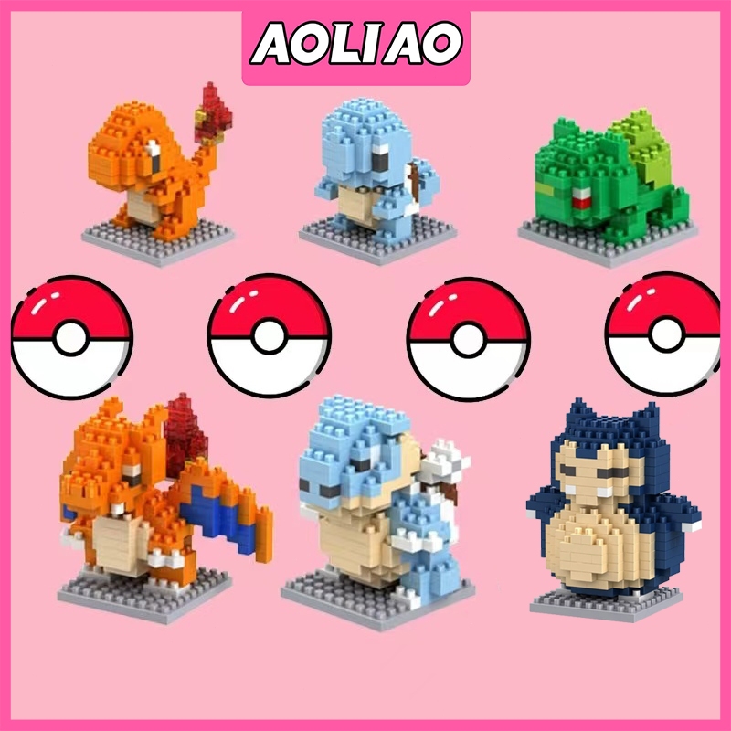 Jual AOLIAO Mainan Blok Pikachu Nano Seri Pokémon Mini Block Bricks ...