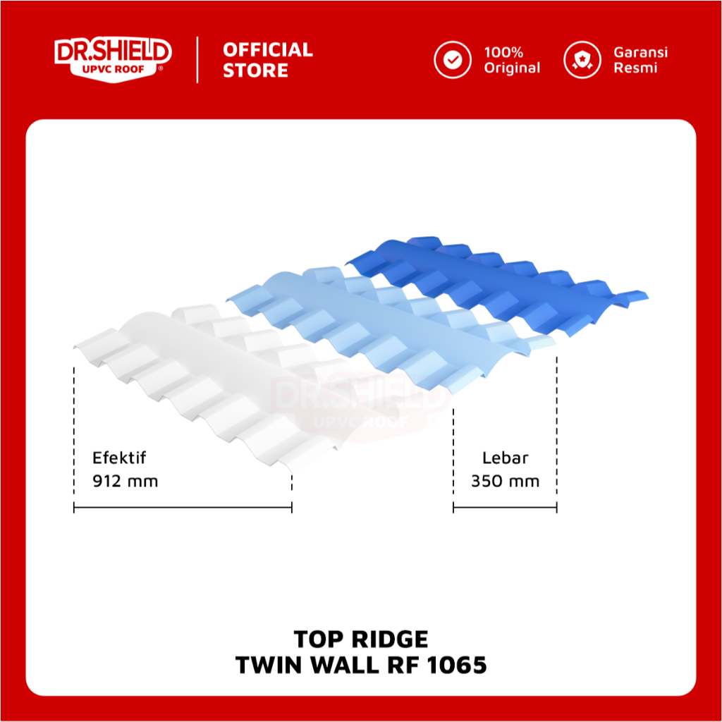 Jual DR.SHIELD - Top Ridge TW RF 1065 (912 mm) - tipe bulat (Nok ...