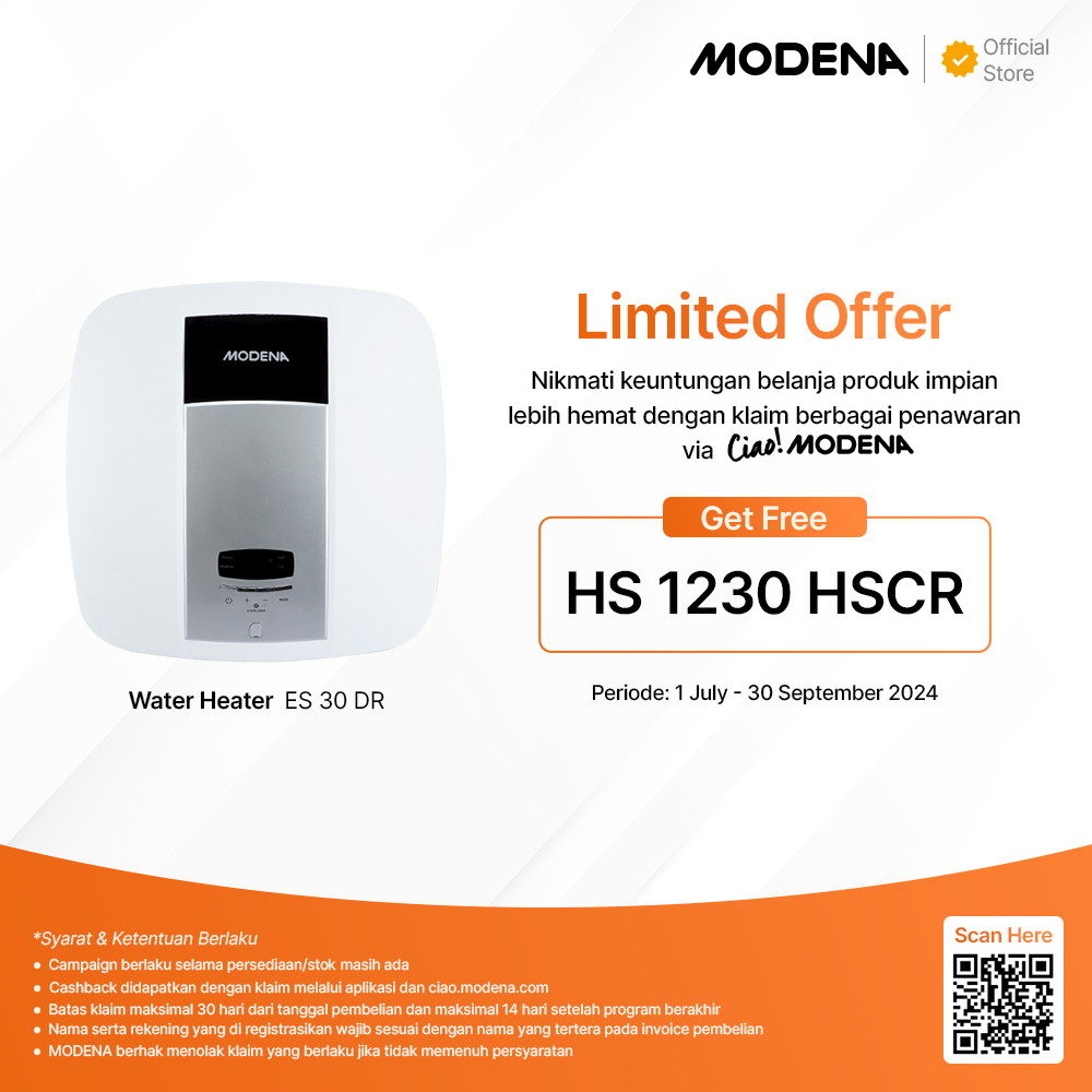 Jual MODENA Electric Water Heater - ES 30DR (30 Liter) | Shopee Indonesia
