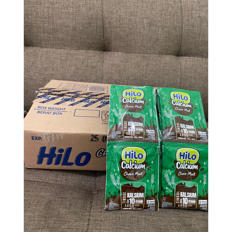 Jual HILO CHOCO MALT TINGGI KALSIUM 1 KARTON ISI 8 RENCENG X 80 SACHET ...
