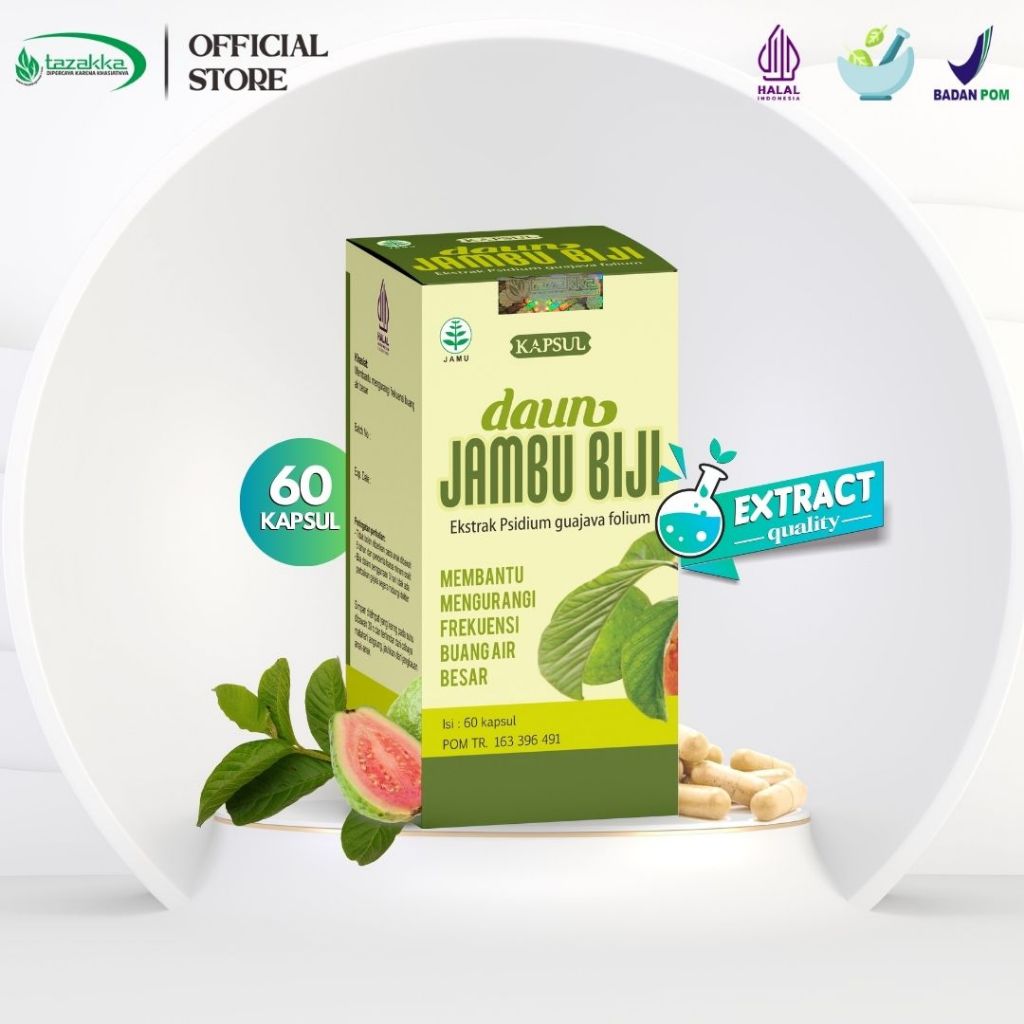 Jual Tazakka Ekstrak Kapsul Daun Jambu Biji Obat Diare Dewasa Mencret ...
