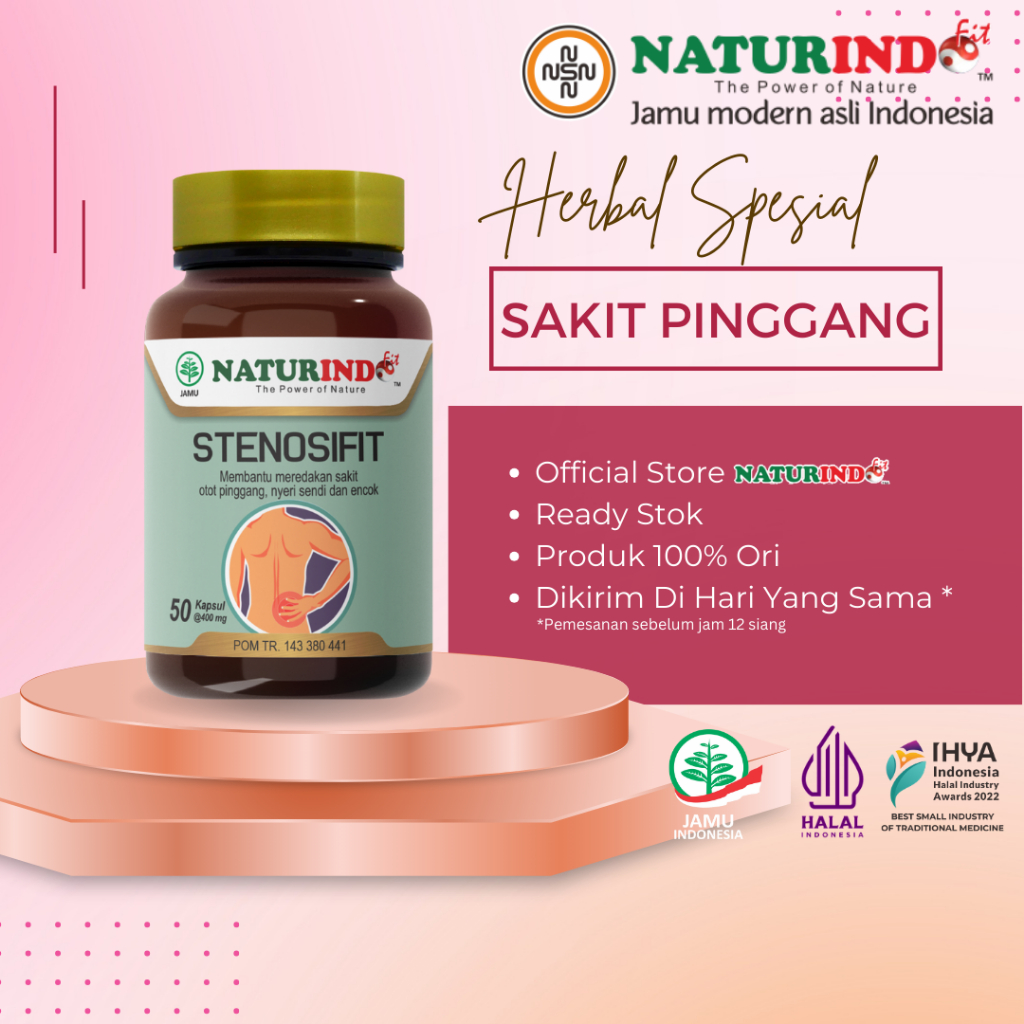 Jual STENOSIFIT Obat Herbal Sakit Pinggang Saraf Kejepit Kecetit ...