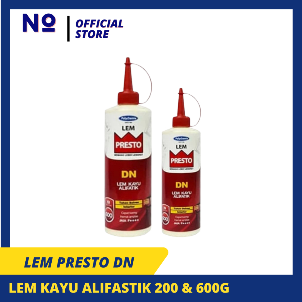 Jual Presto DN lem kayu super kuat cepat kering tahan air 600 & 250 g ...