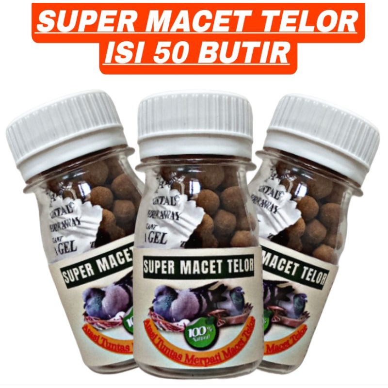 Jual JAMU MERPATI SUPER MACET TELOR isi 50 pil khusus merpati betina ...