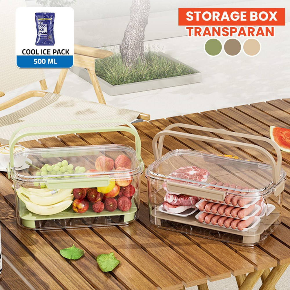 Jual Kotak Penyimpanan Buah Daging Sayur Segar dengan Cool Ice Pack ...