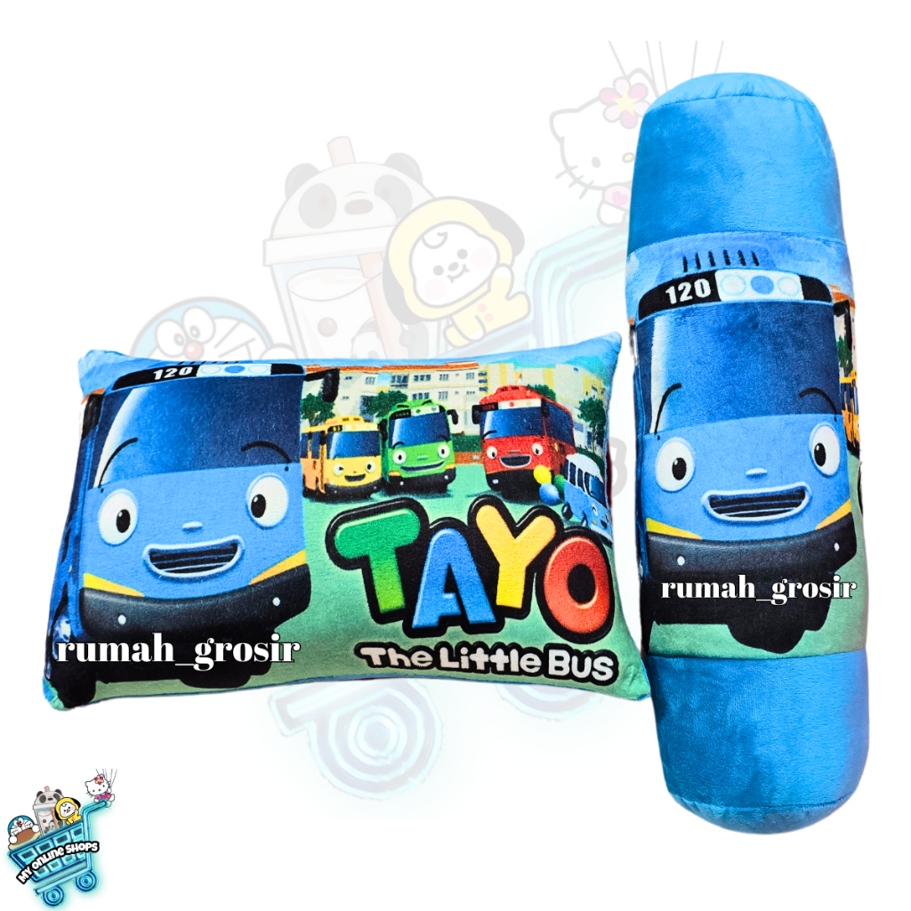 Jual (My Online Shops) Paket Bantal Guling Tayo Little Bus | Shopee ...