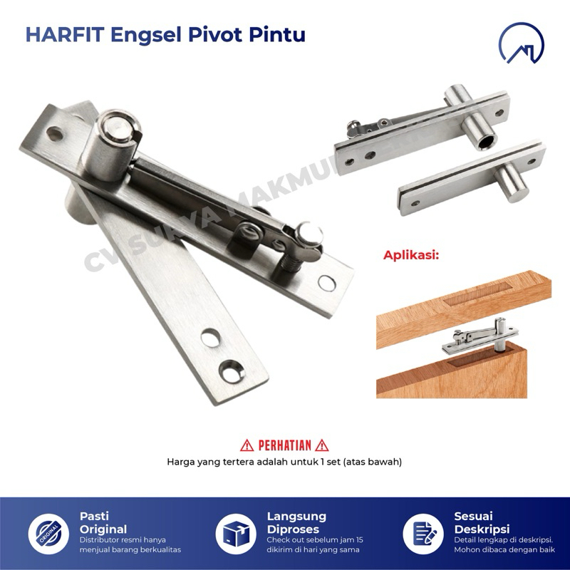 Jual HARFIT HF-84 Engsel Pivot Atas Bawah Set Engsel Pintu Ayun ...