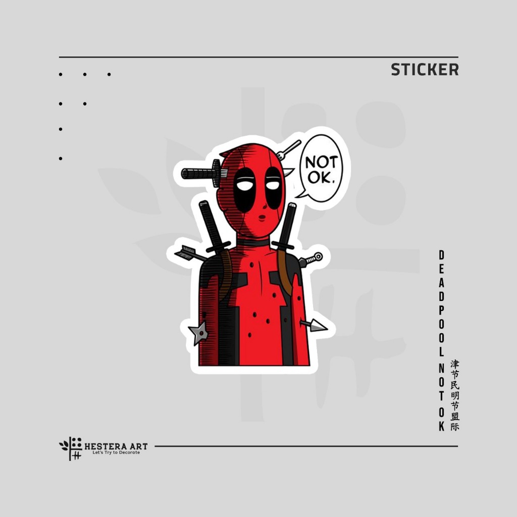 Jual Stiker Deadpool Sticker Vinyl Doff Laminasi | Stiker Deadpool Not ...