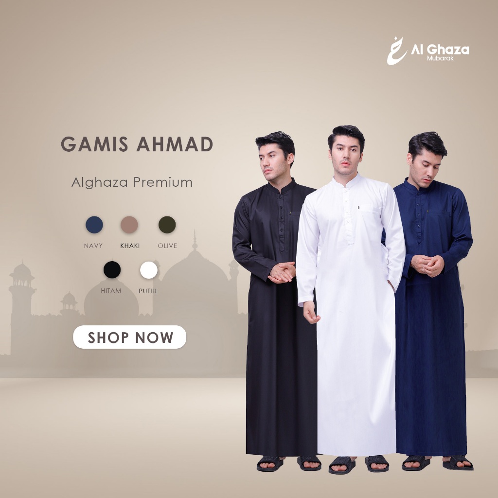 Jual Alghaza Mubarak | Jubah Slim fit Dewasa Cowok Lengan Panjang ...
