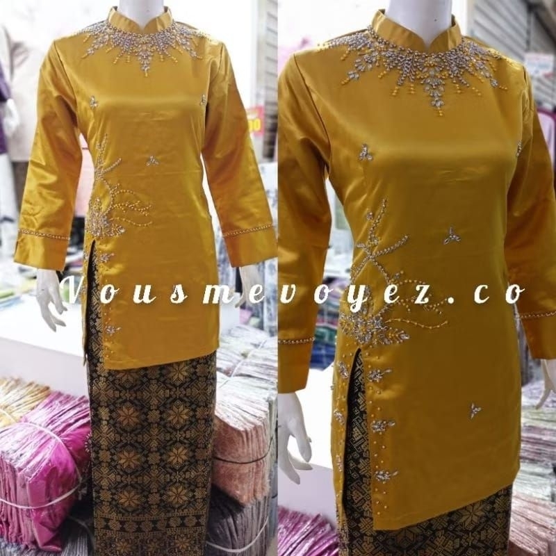 Jual Set baju kurung melayu motif payet//kebaya wisuda dan lamaran ...