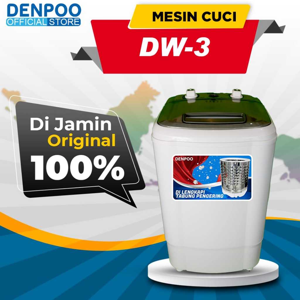 Jual Denpoo Mesin Cuci Mini Kapasitas 4,5 KG ( Pencuci & Pengering ) - DW3 DW5 | Shopee Indonesia