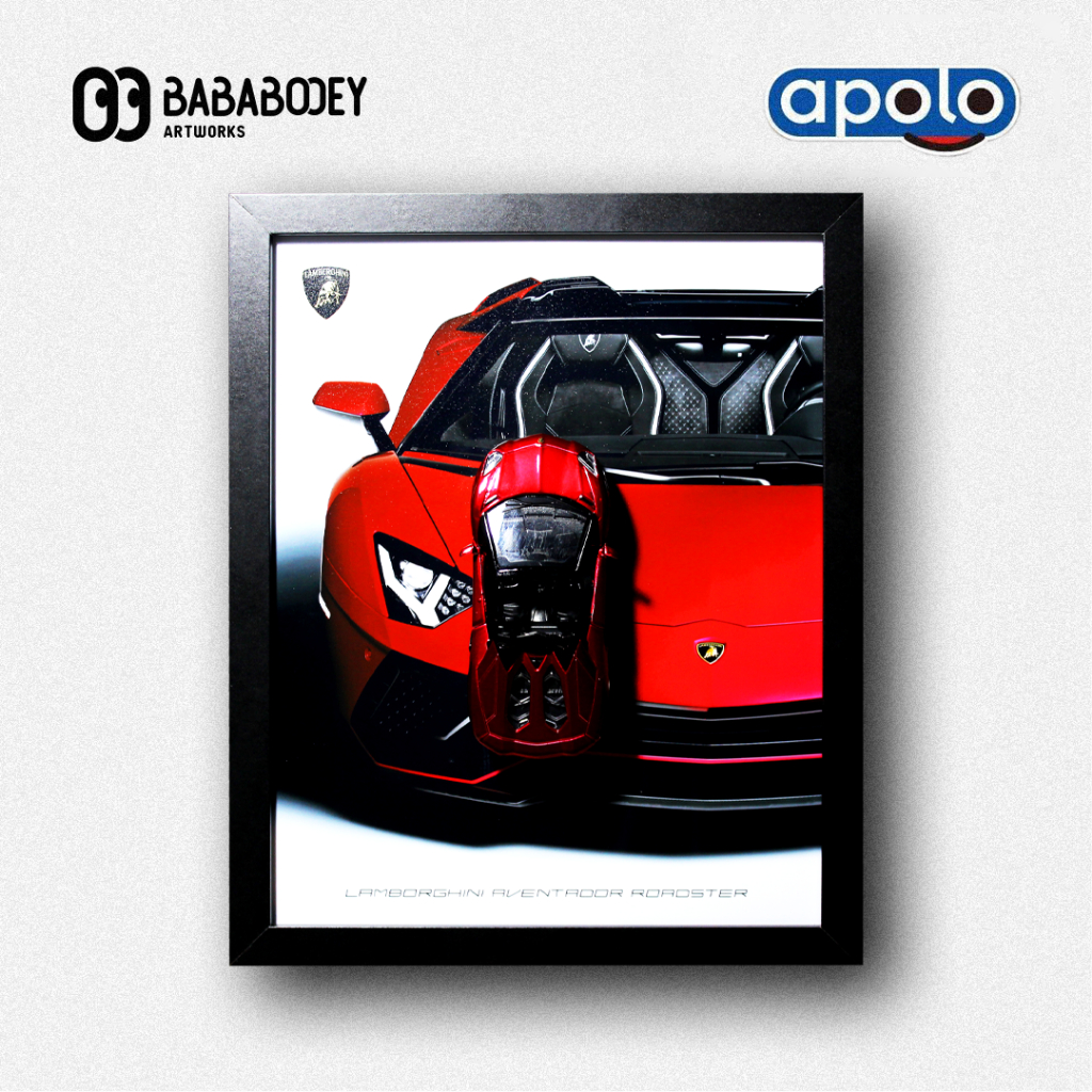 Jual Apolo Lamborghini Aventador Roadster Wall Art Display 3D by ...