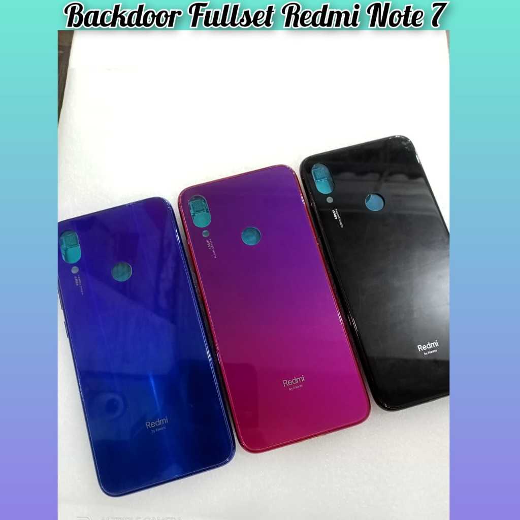 Jual BackDoor Fullset + Frame Redmi Note 7 BackCover Tutup Belakang Set ...