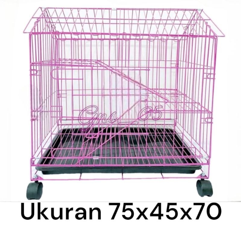 Jual KANDANG KUCING ATAP UKURAN 75X45X70 PAKE RODA | Shopee Indonesia