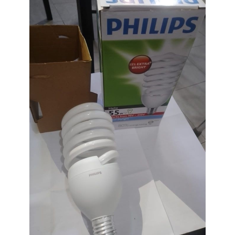 Jual Lampu Philips HELIX 55 WATT TORNADO SPIRAL | Shopee Indonesia
