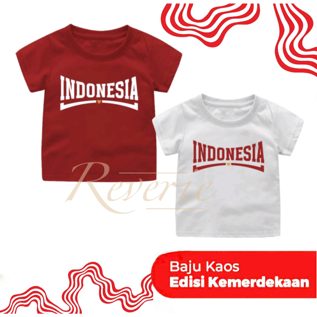 Jual KAOS DEWASA ANAK INDONESIA WRAP FONT BAJU SERAGAM LOMBA 17AN HUT ...