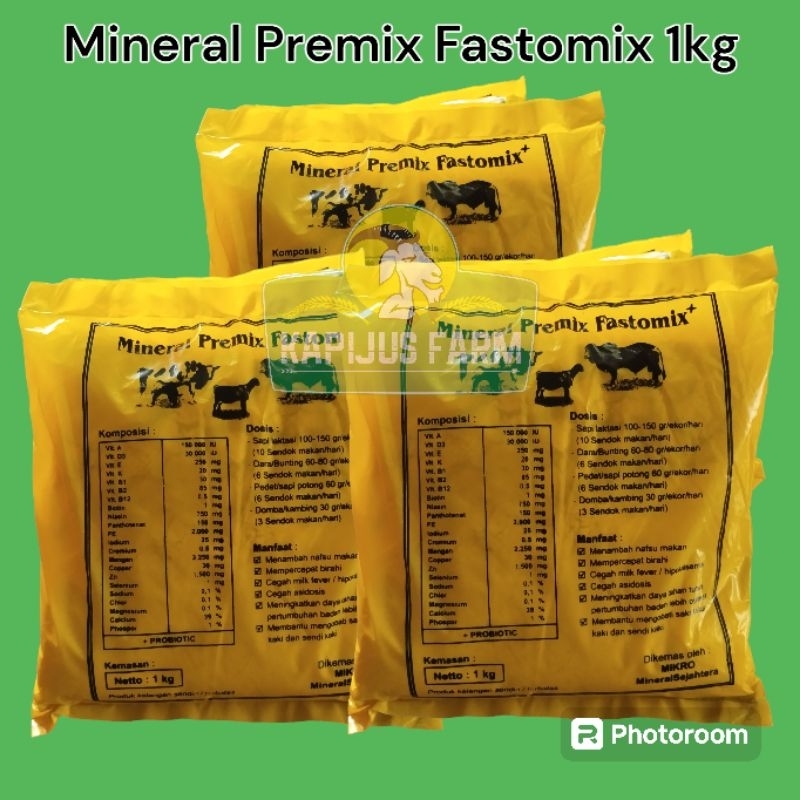 Jual Mineral Premix Fastomix untuk ternak sapi kambing domba 1kg | Shopee Indonesia