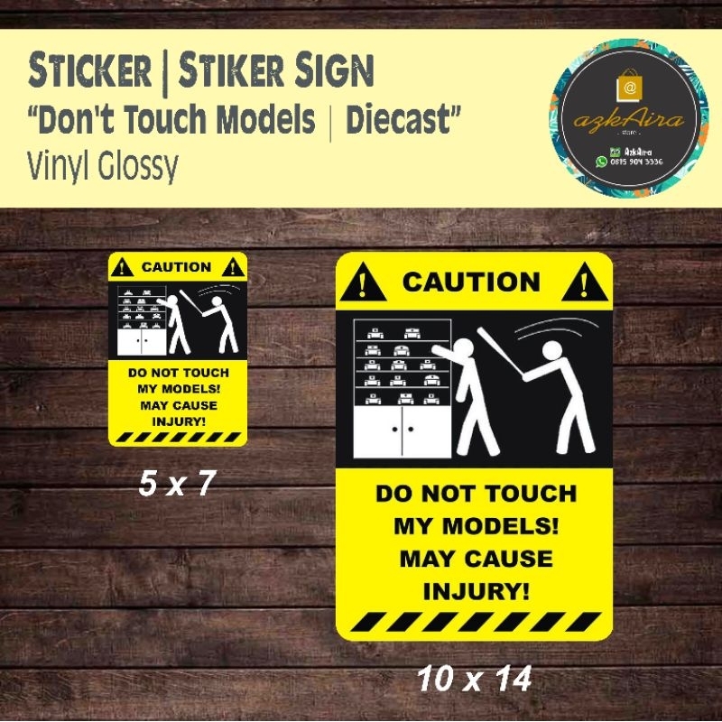 Jual Sticker Stiker Sign Rambu Dont Touch My Models | Diecast | Shopee ...