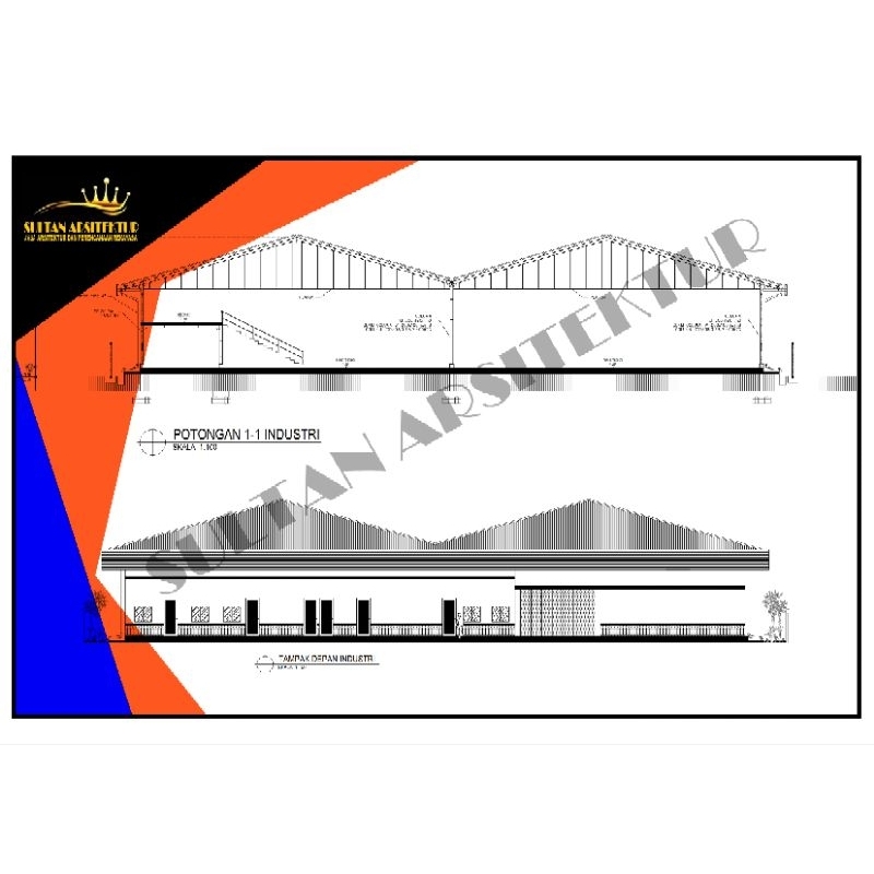 Jual Gambar Kontruksi Baja Pabrik Gudang Gambar Rencana Kontruksi Baja ...
