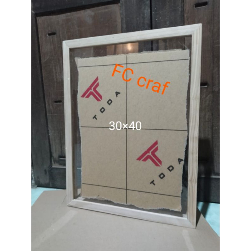 Jual pigura 3d Doble akrilik 30x40 bingkai kayu | Shopee Indonesia