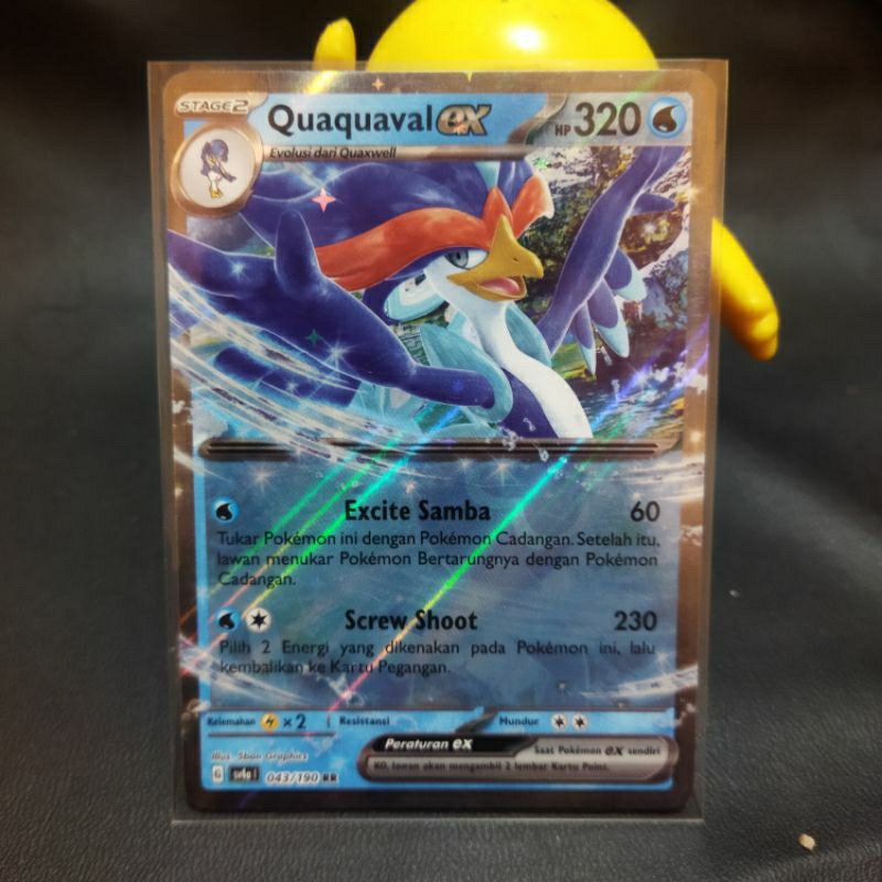 Jual Pokemon TCG Indonesia Quaquaval ex sv4a 043/190 RR original | Shopee Indonesia