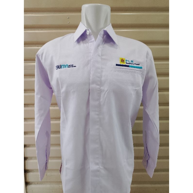 Jual Kemeja BUMN PLN Nusantara Power Seragam PLN Putih Lengan Panjang ...