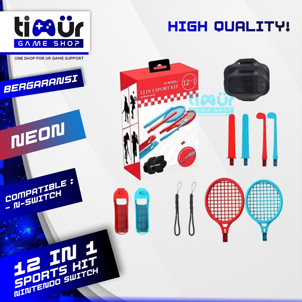 Jual 12 in 1 Lucky Fox Sports Kit Tennis Racket Leg Strap Golf Nintendo ...