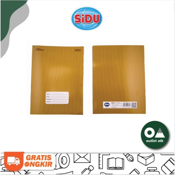 Jual Buku Tulis Sekolah / Buku Sampul Coklat SIDU 40 Lembar Isi 10 per ...