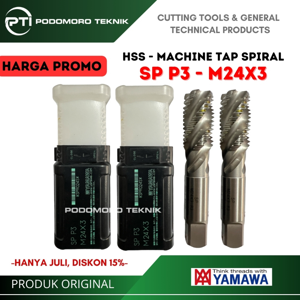 Jual Tap Mesin Spiral M24X3 Yamawa SP P3 Tap Mesin Spiral M24x3 Yamawa JAPAN | Shopee Indonesia