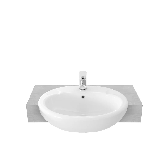 Jual Wastafel Meja TOTO LW660CJ SET DENGAN KRAN TX115LU Semi Recessed ...