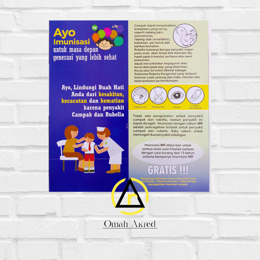 Jual Flyer Ayo Imunisasi - Flyer Campak Dan Rubella - Vaksin Anak ...