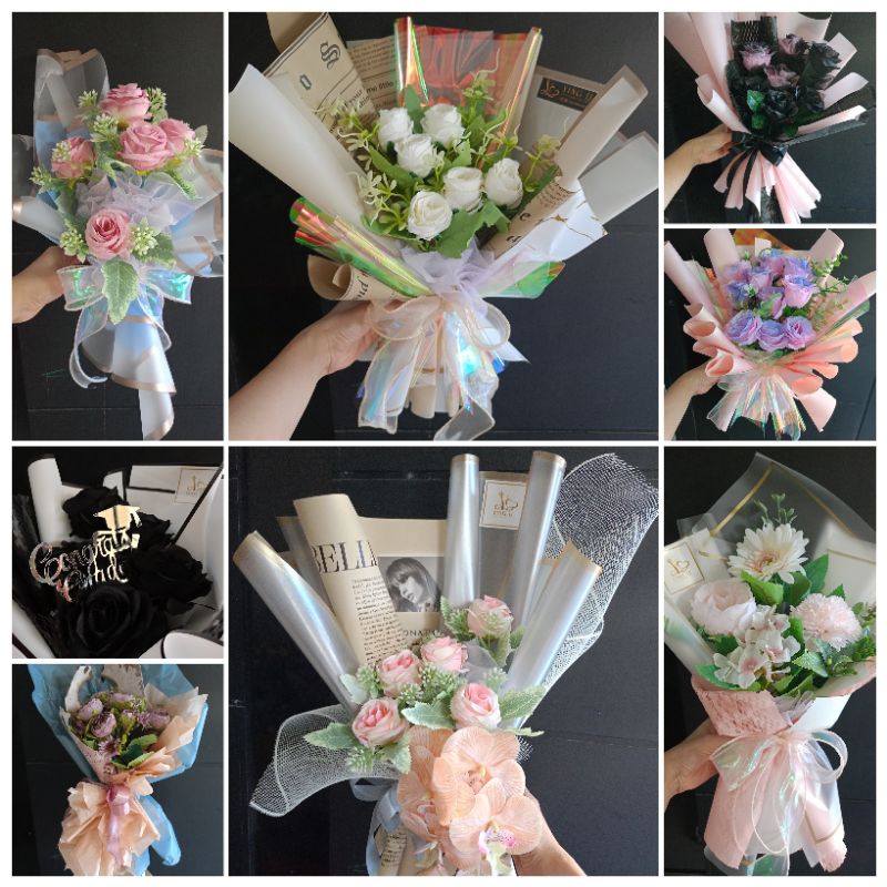 Jual [BP-TK] BUKET BUNGA KOREA, HOLOGRAM, BUKET UNICORN,MAWAR 2WARNA ...