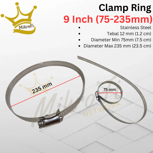 Jual Klemring 6 Inchi dan 9 inchi Pengikat ODP klem ring Clamp Selang ...