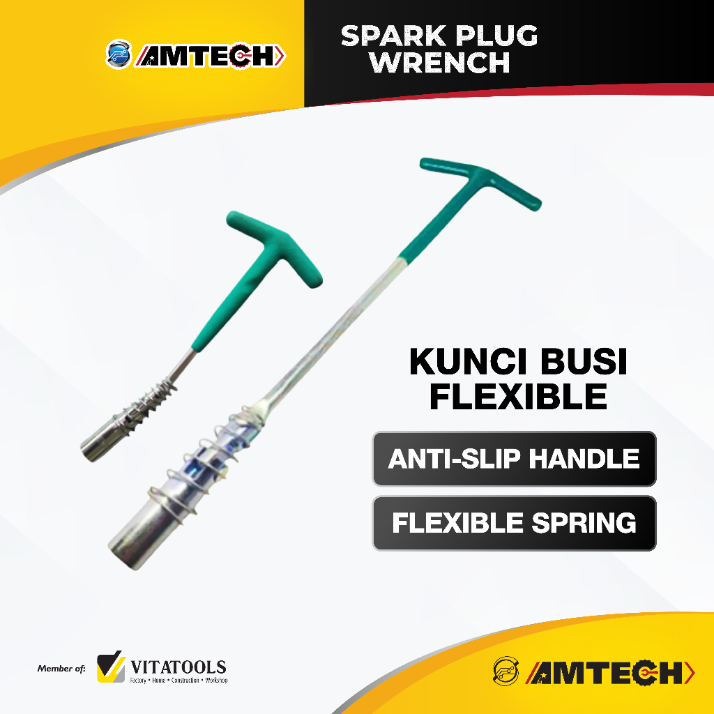 Jual AMTECH Kunci Busi Fleksibel Panjang 14mm 21mm Flexible Spark Plug ...