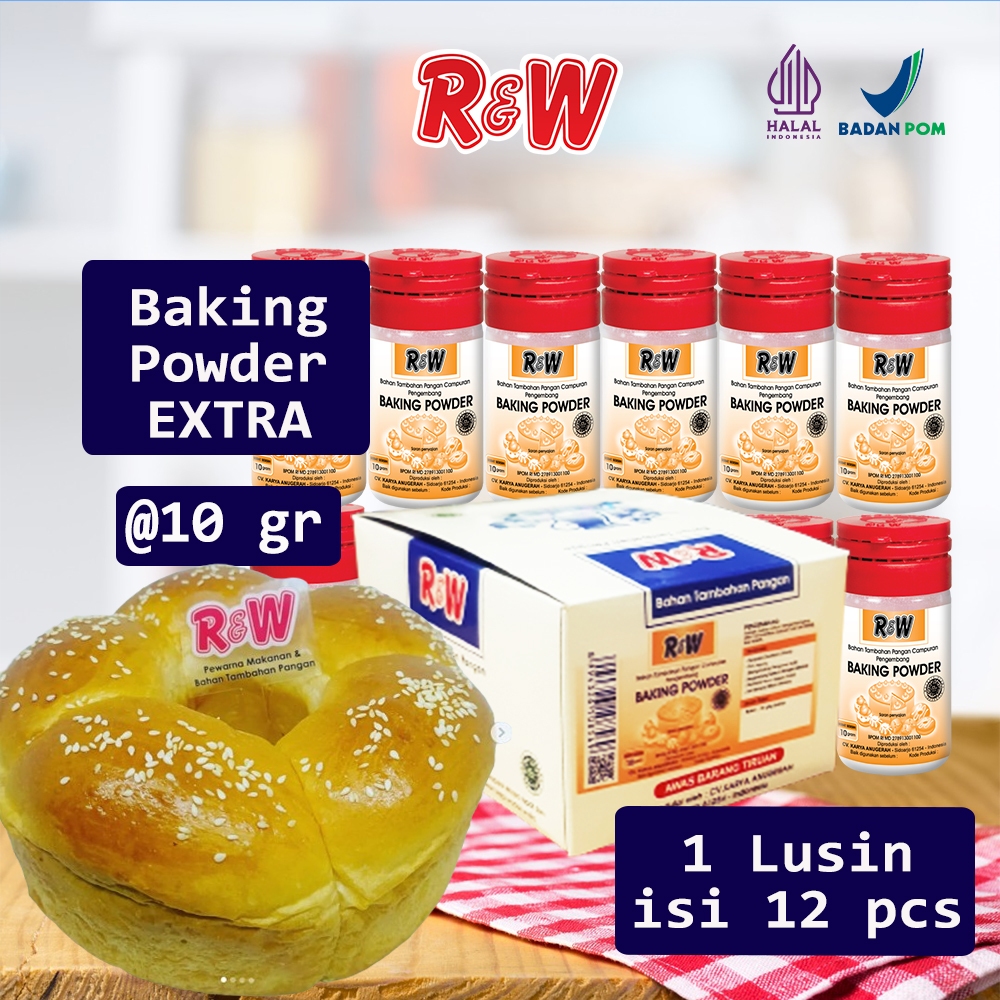 Jual Baking Powder Pengembang Kue Rajawali R&W RW 10 gr 1 Lusin ...
