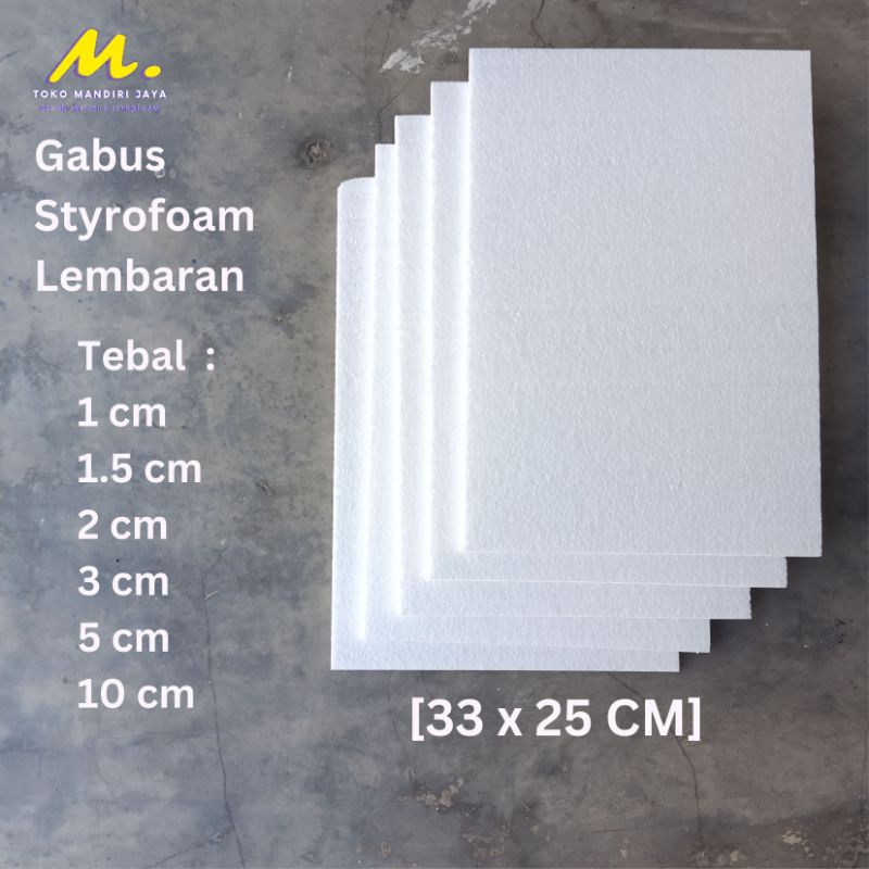 Jual Gabus / Styrofoam / Sterofoam tebal 1, 1.5, 2, 3, 5, 10 cm ...