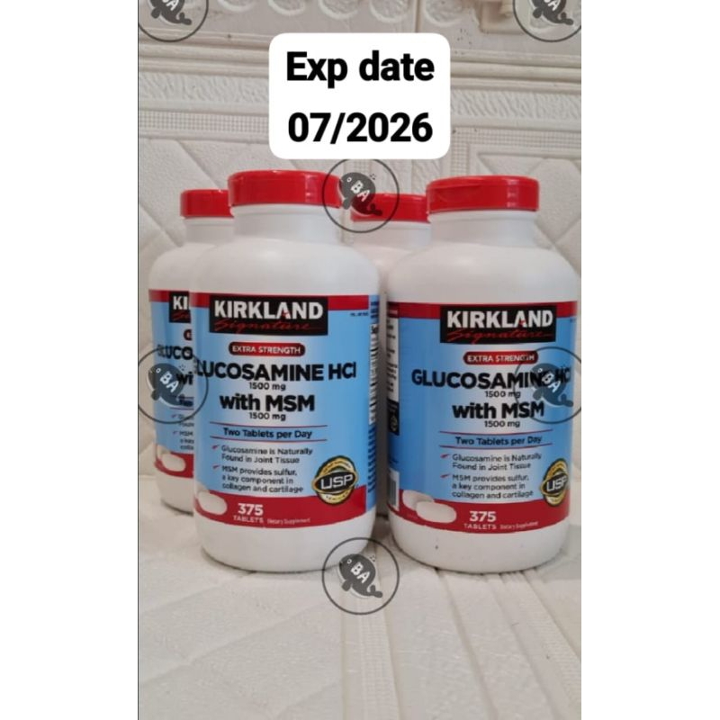 Jual Kirkland Signature Glucosamine Hci 1500 Mg With MSM 1500 Mg ...